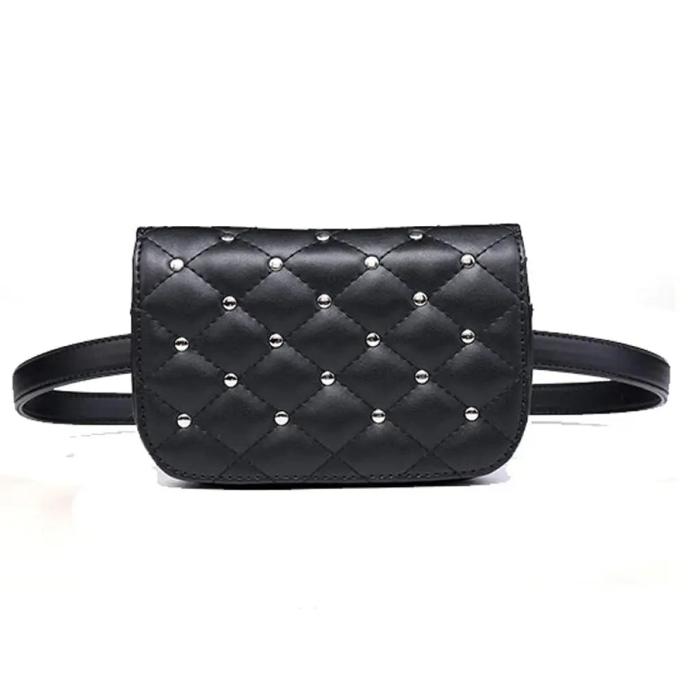 Sac banane cuir noir pochette femme – BananeChic